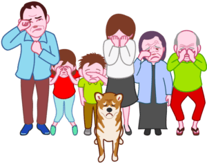 悲しそうに泣いている家族のイラスト | コピペできる無料イラスト素材展