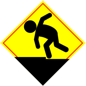 通路の段差での躓き防止の「注意喚起サイン」の5種類のイラスト | コピペできる無料イラスト素材展